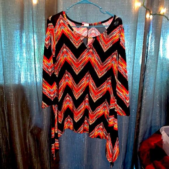 Tops | Discreet Multi Colored Blouse | Poshmark